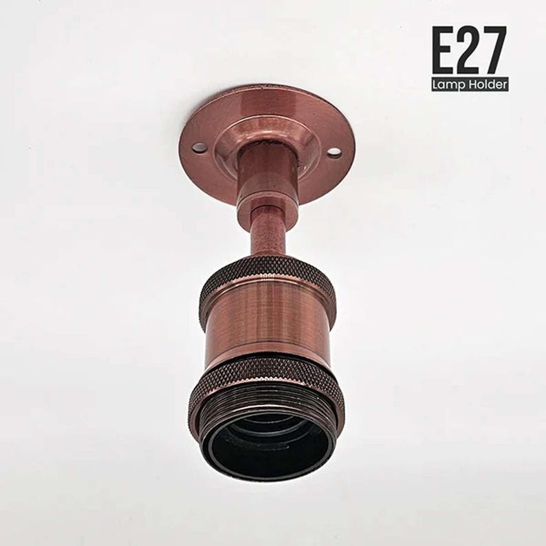 E27 Conduit Ceiling Light - Industrial Farmhouse Flush Mount - Lamp ...