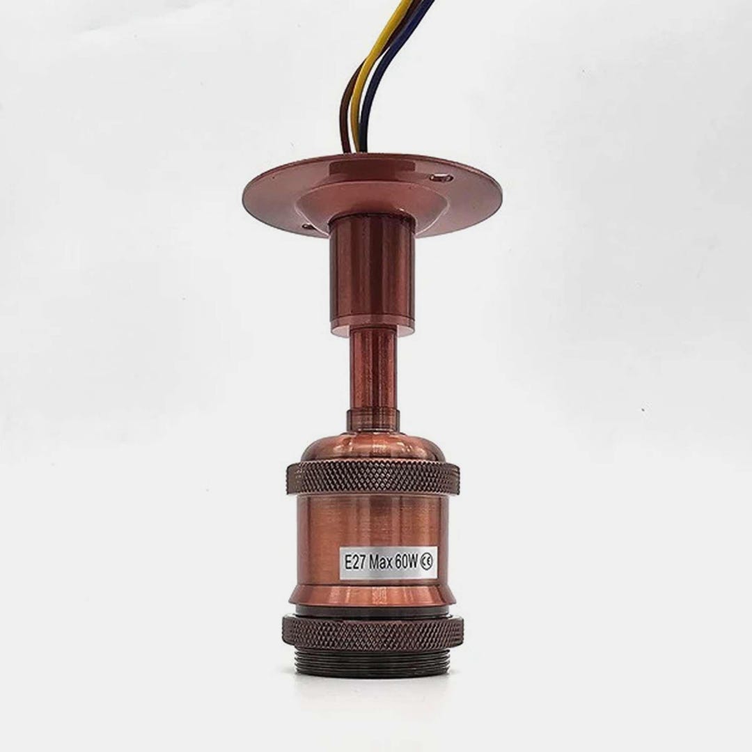 E27 Conduit Ceiling Light - Industrial Farmhouse Flush Mount - Lamp ...