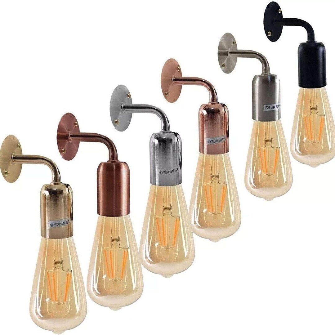 Retro Metal Wall Holder Lamp - E27 Vintage Sconce - Bathroom Lamp ...
