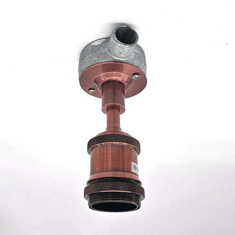 E27 Conduit Ceiling Light - Industrial Farmhouse Flush Mount - Lamp ...