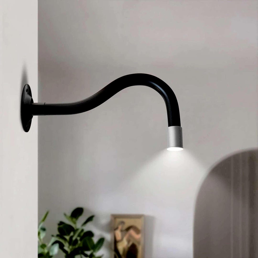 Swan Neck Bend Conduit Pipe Fitting Metal 20mm Male Thread Wall Light ...