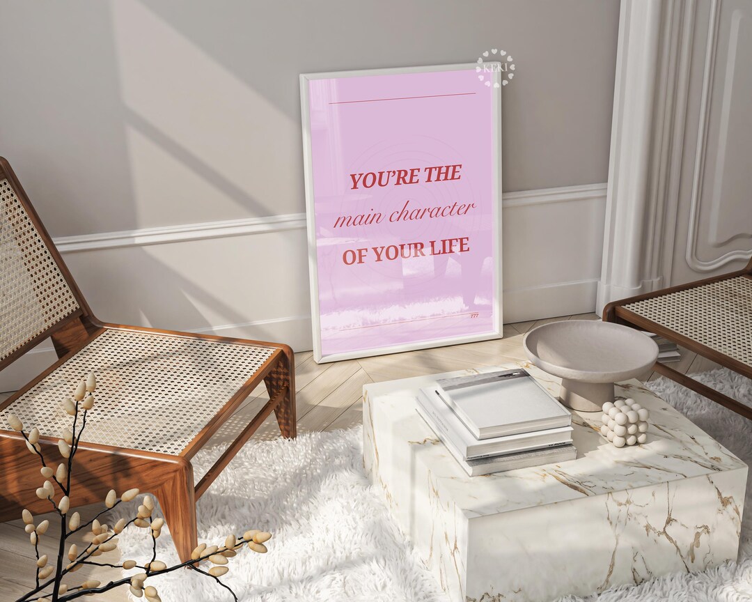 Main Character Energy Poster – Empowering Self-love Quote Wall Art ...