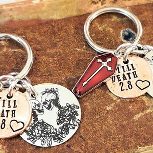 Personalized Anniversary Date, Till Death Do Us Part Key Chain, Wedding ...