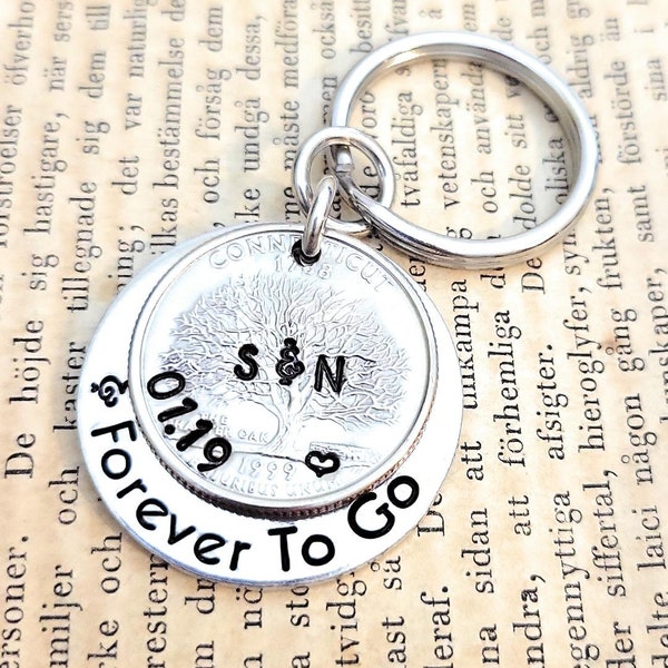 25th Wedding Anniversary Key Rings - Etsy