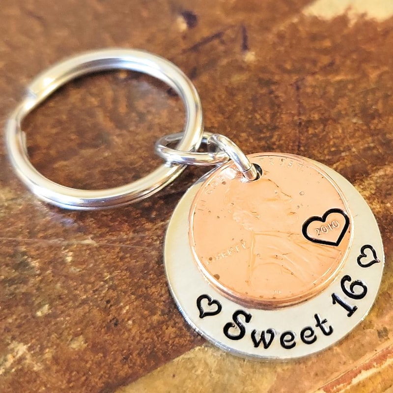 Sweet Sixteen Keychain - Etsy
