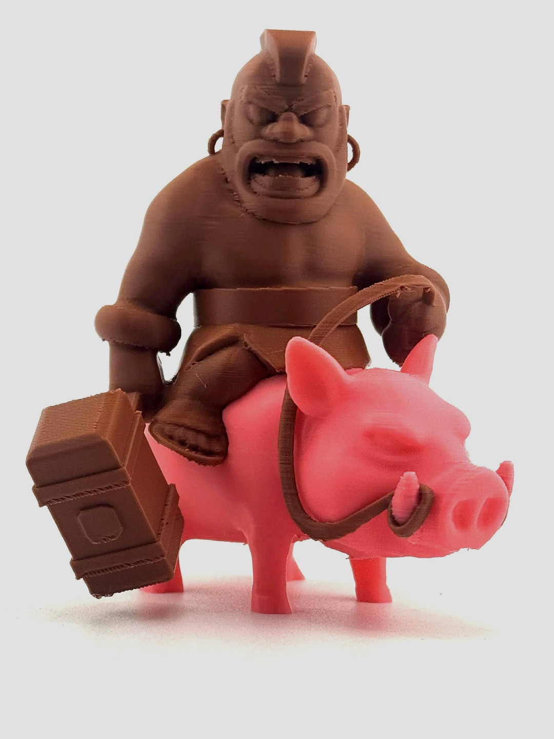 Clash Royale Inspired Hog Rider Figure 4.2 Inches Tall Brown & Pink - Etsy