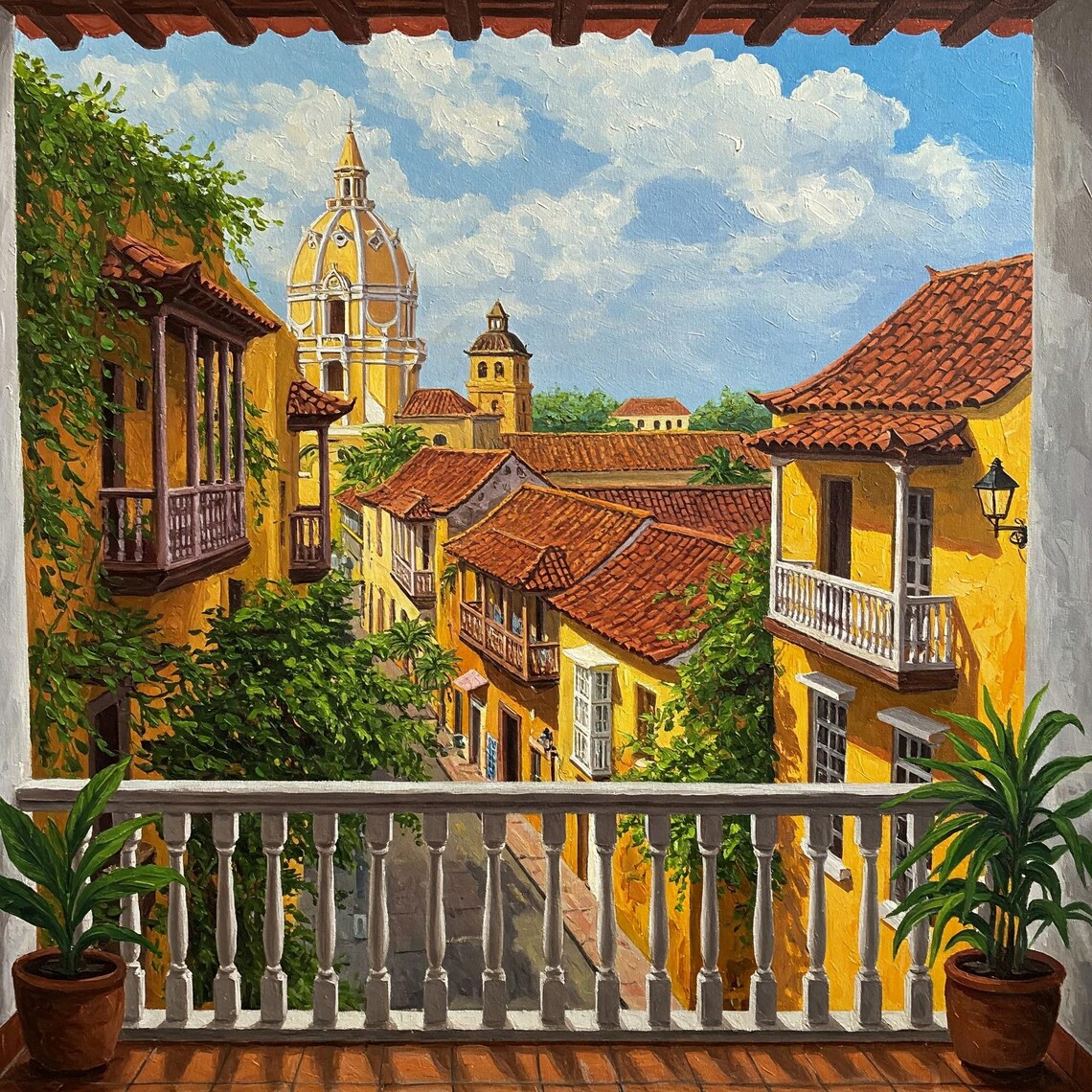 Cartagena Digital Art Print | Colonial Old Town | Digital Download - Etsy