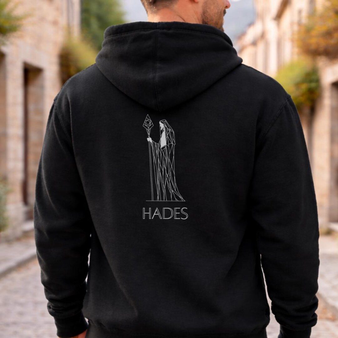 Greek Mythology Hoodie Hades Underworld God Hoodie Geometric Dark ...
