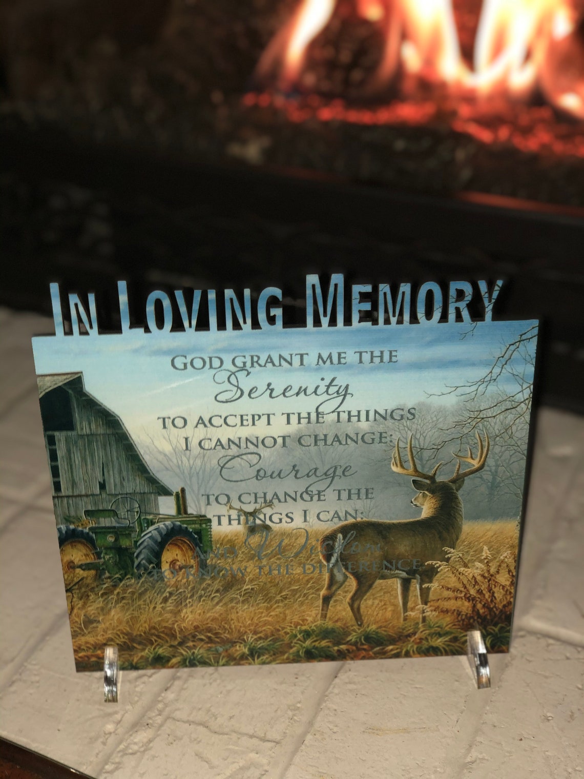 In Loving Memory Hardboard Plaque With Stand - Etsy