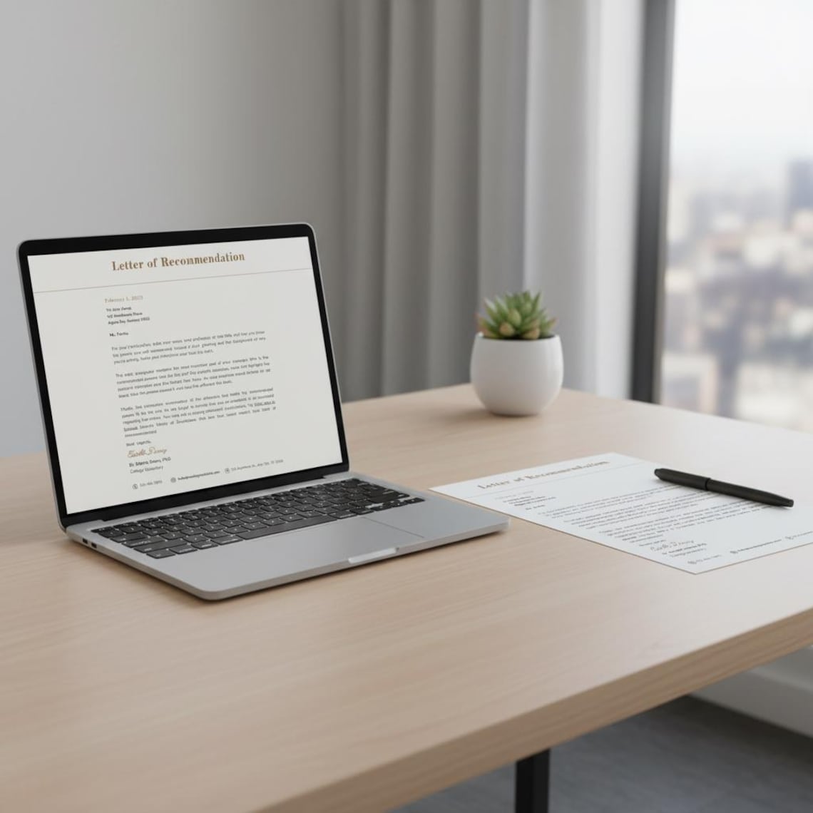 Editable Letter of Recommendation Template | Canva, Printable (A4 & US ...