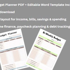 Printable Bi-weekly Budget Planner | Personal Finance Planner ...