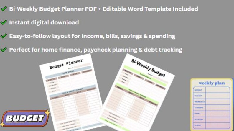 Printable Bi-weekly Budget Planner | Personal Finance Planner ...