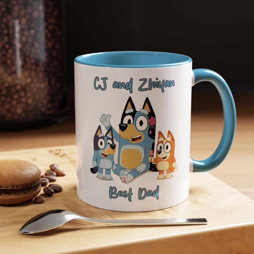 Personalized Bluey Mug, Best Dad Ever, Bluey Mug, Best Daddy Ever Mug ...