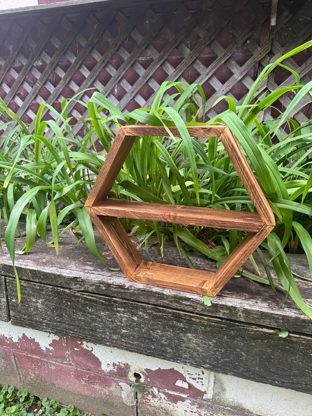 Slim Rustic Hexagonal Shadow Box - Etsy