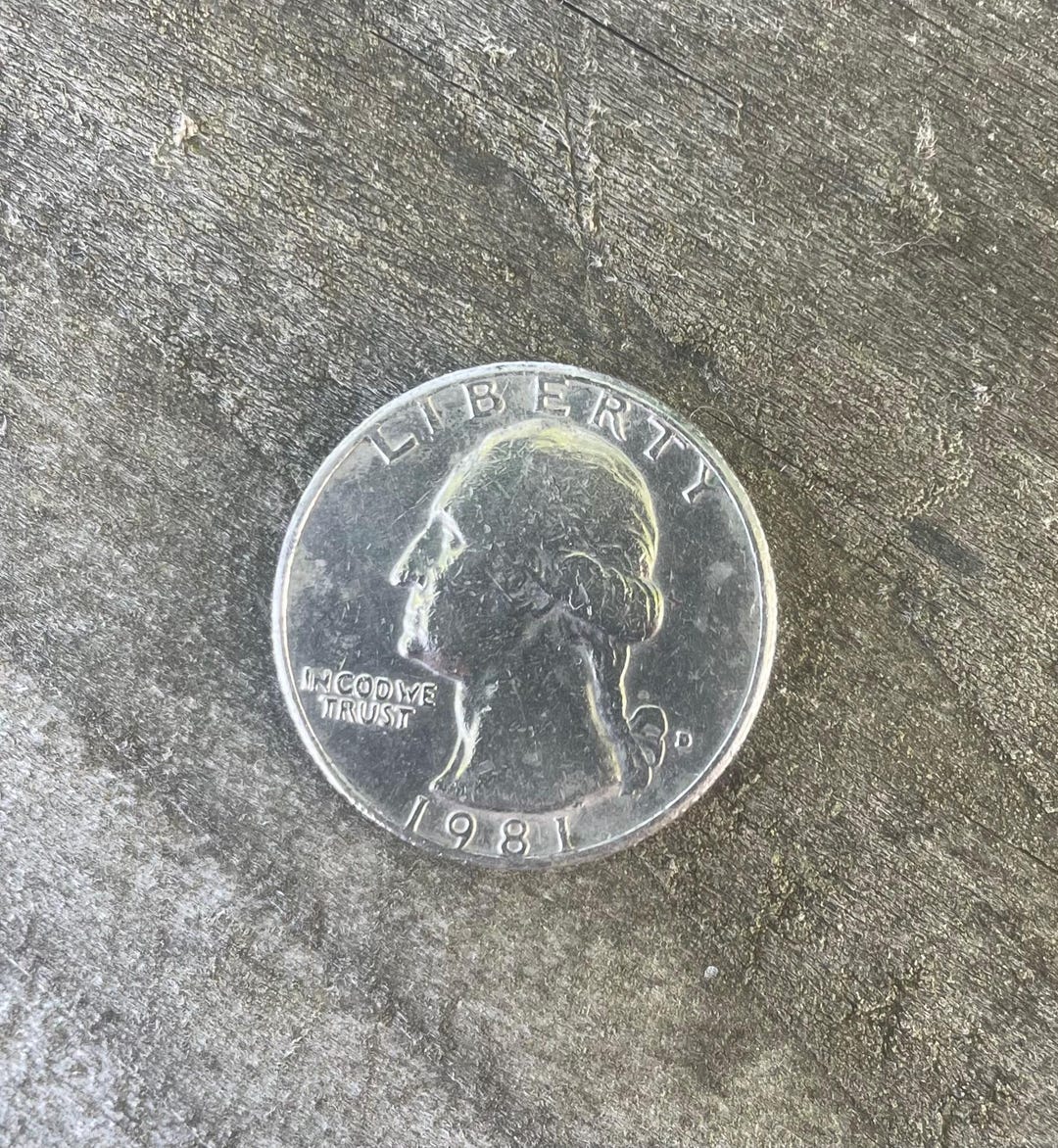 Vintage 1981 D Mint Mark Washington Quarter Dollar, D Mint Mark, VGC - Etsy
