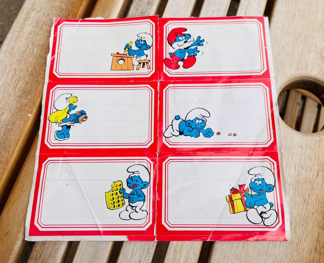 Vintage 1980s Smurf Gift Tags , 1980s Smurfs - Etsy