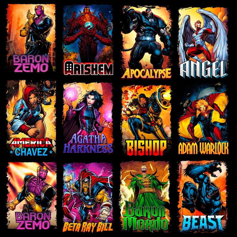 175+ Halftone Marvel Comic Design Bundle , DTF DTG Printing (pngs ...