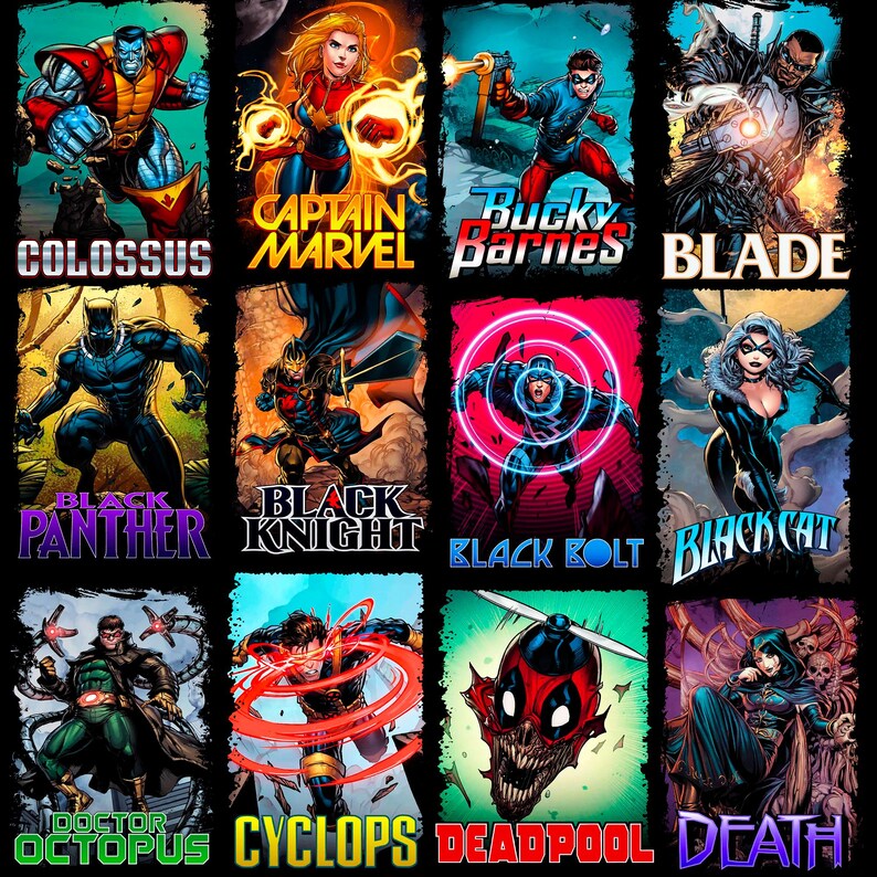 175+ Halftone Marvel Comic Design Bundle , DTF DTG Printing (pngs ...