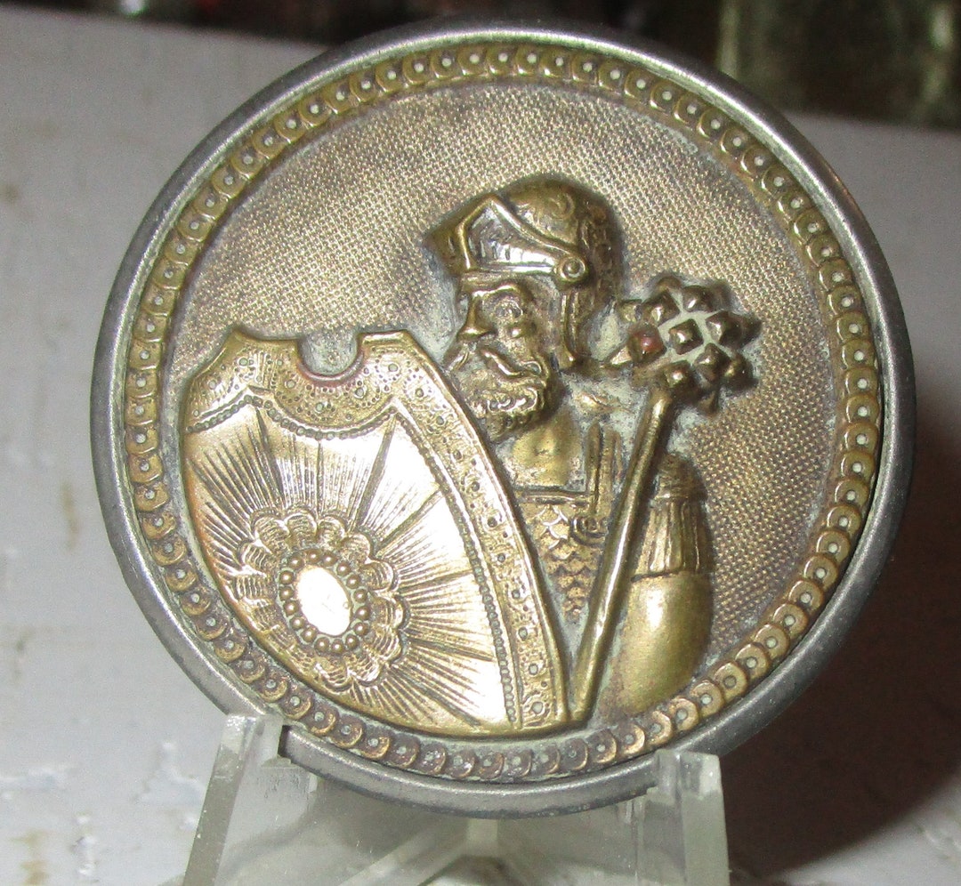 Antique Button Metal Medieval Knight Crusader Mace 3D Large Size - Etsy