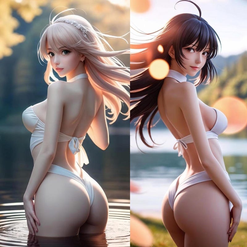 Anime Girls No Clothes Etsy
