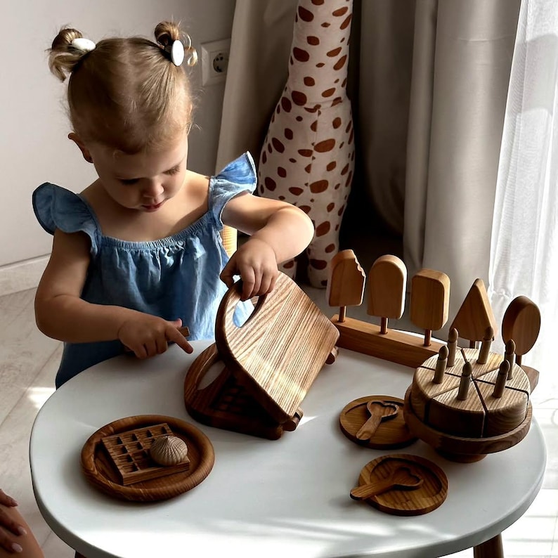 Wooden Waffle Maker Toy: Pretend Play Kitchen Set - Etsy