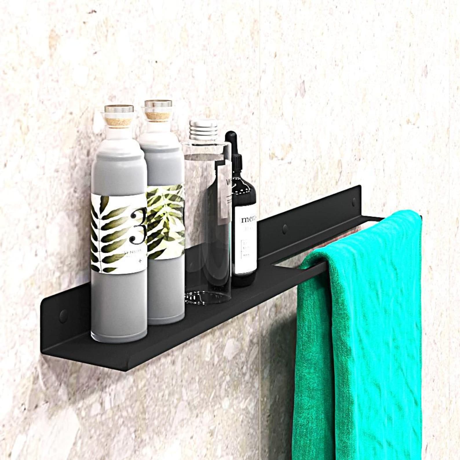 Bathroom Wall Organizer, Bathroom Wall Shelf Modern Simple Preservative ...