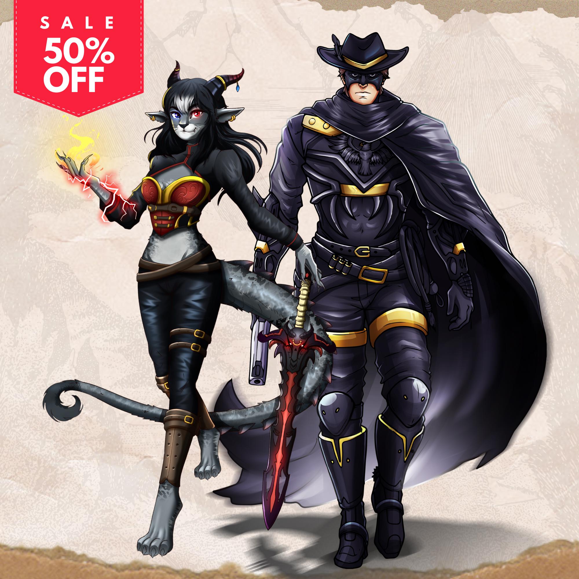 Custom Dnd Character Art Fantasy Illustration Dnd Commission Art Party ...