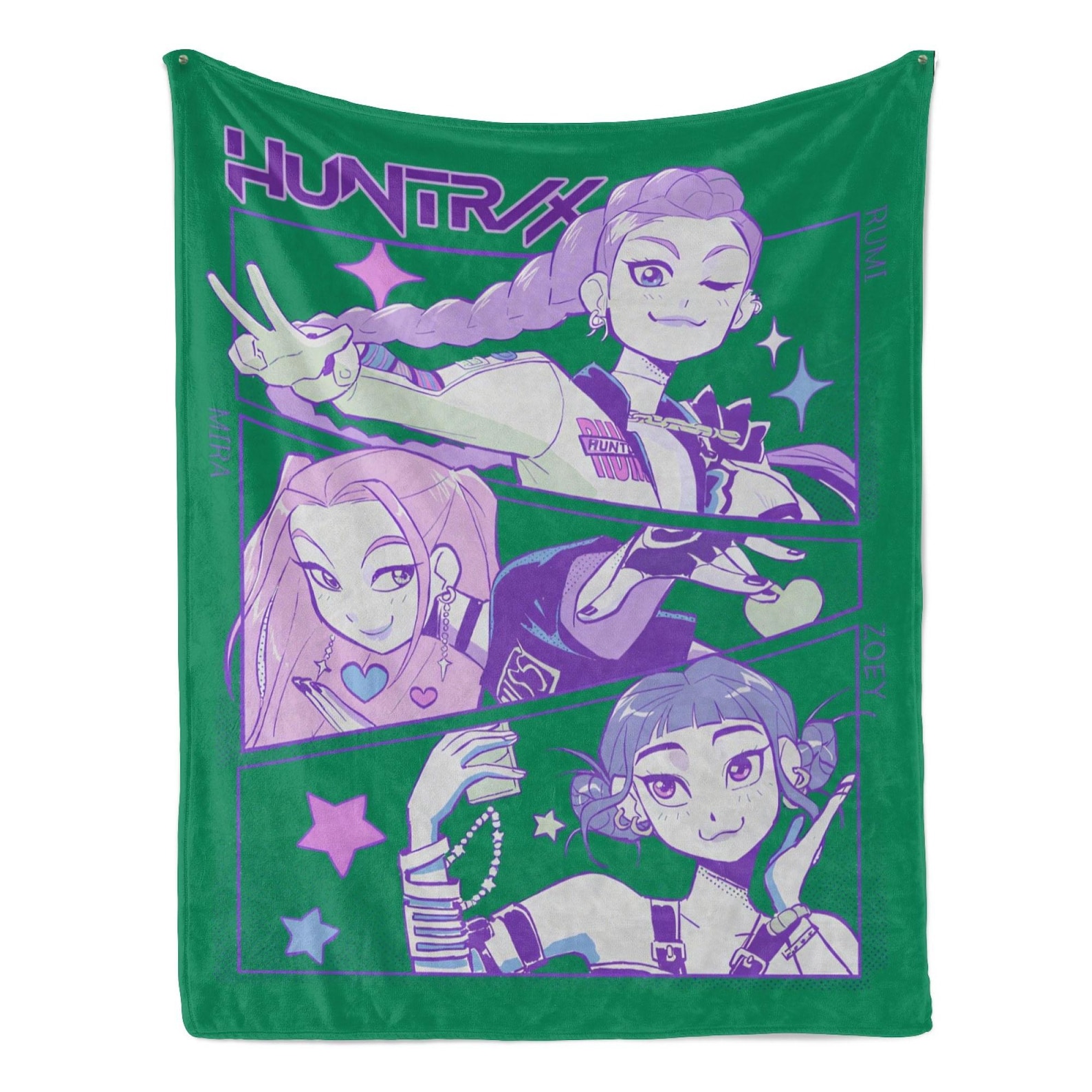 Huntrix Kpop Demon Hunters Blanket, Blanket With Huntrix Theme, K-pop ...