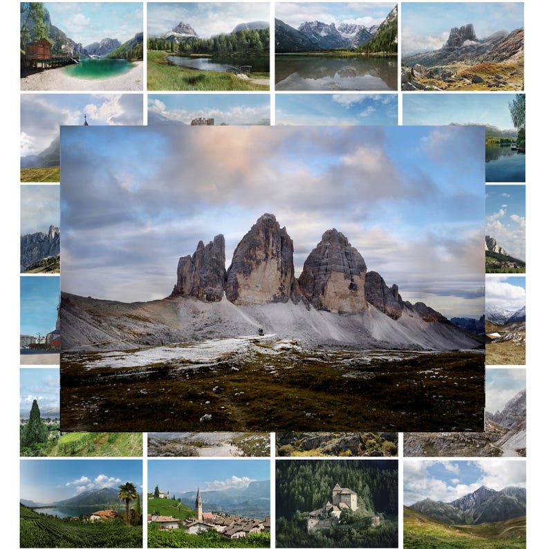 South Tirol Mountain Photography Postcard Set, Alps Nature Art (24 Pack ...
