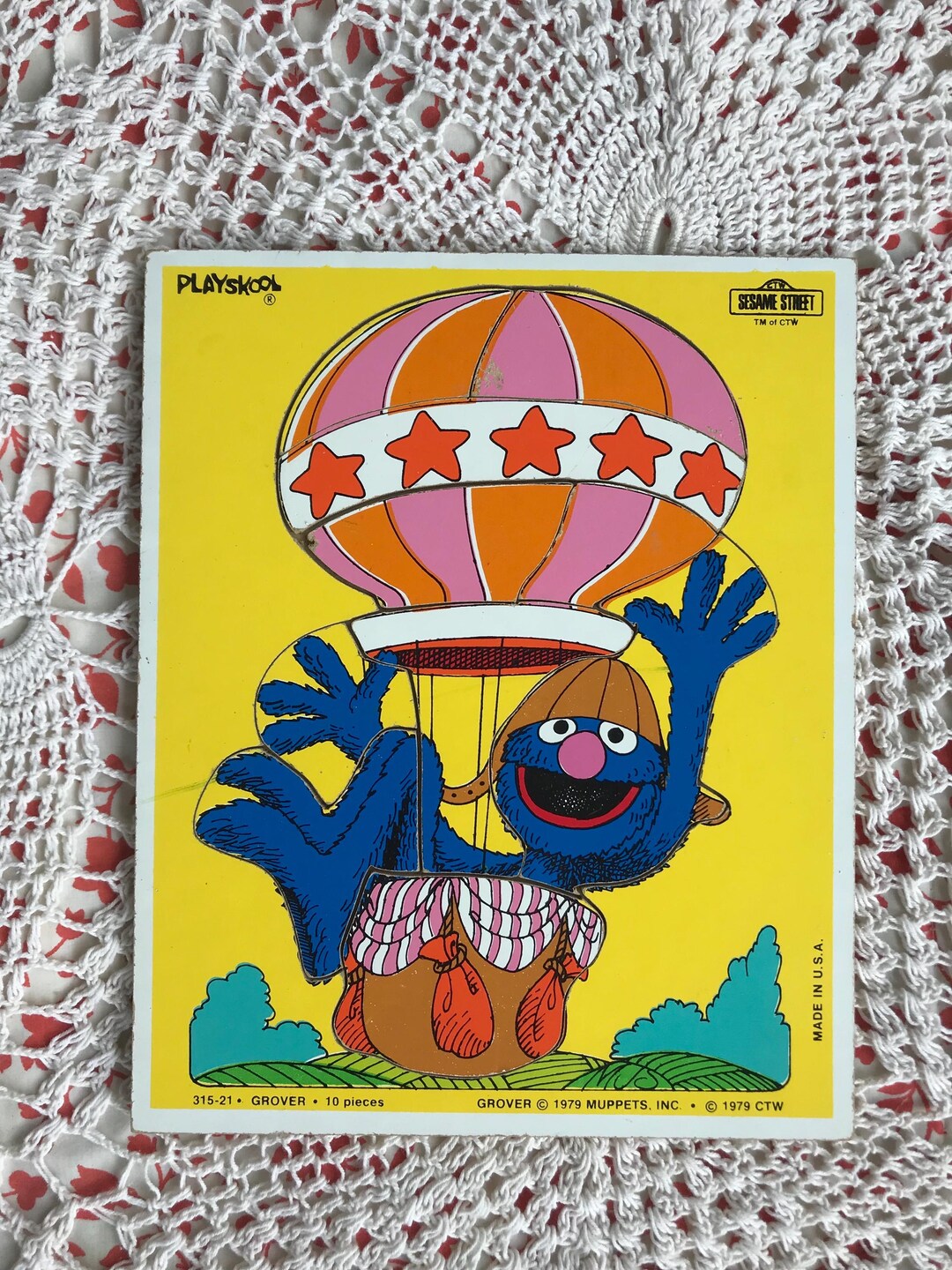 Vintage Sesame Street Grover Wooden Kids Puzzle Eighties Toddler Toy - Etsy