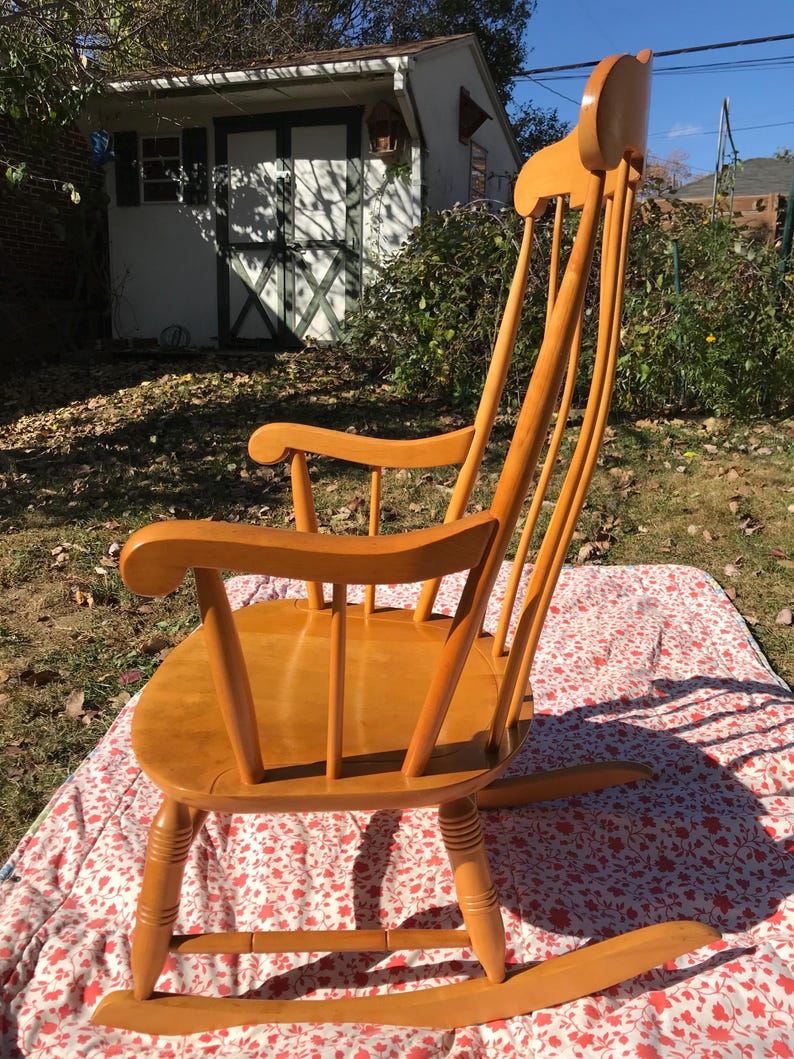 Local Pickup Only Nichols & Stone Co. Vintage Wooden Rocking Chair ...