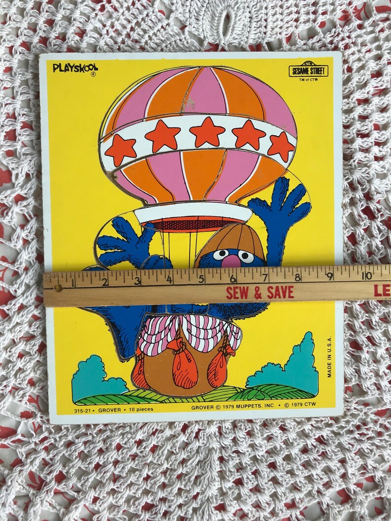 Vintage Sesame Street Grover Wooden Kids Puzzle Eighties Toddler Toy - Etsy