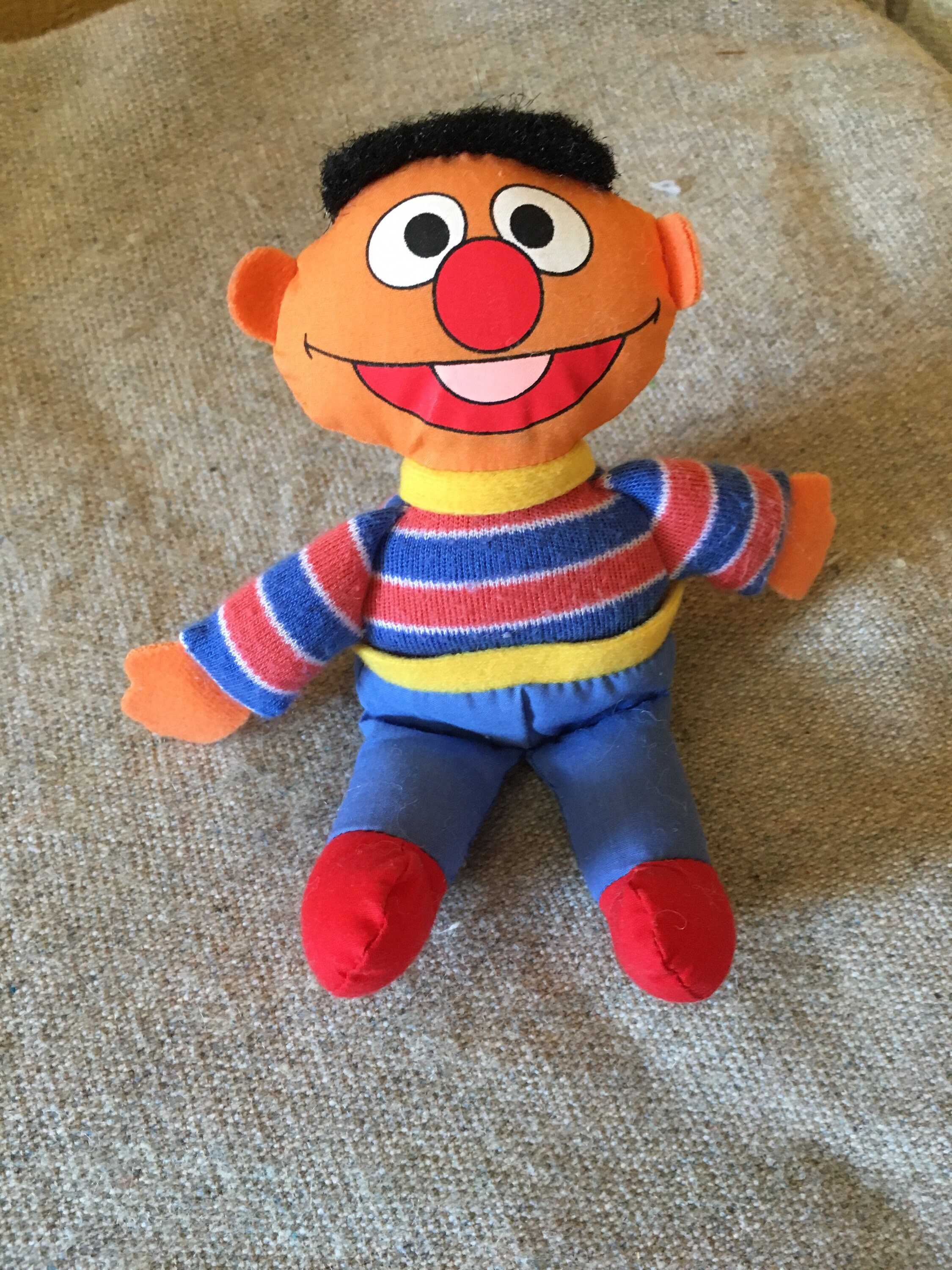 Vintage Sesame Street Plush Ernie Stuffed Animal Beanie Toy - Etsy