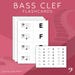 Bass Clef Notes Flashcards/memory Game for Piano and Keyboard - Etsy