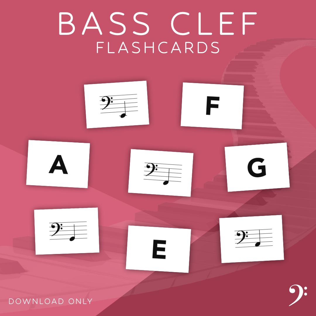 Bass Clef Notes Flashcards/memory Game for Piano and Keyboard - Etsy