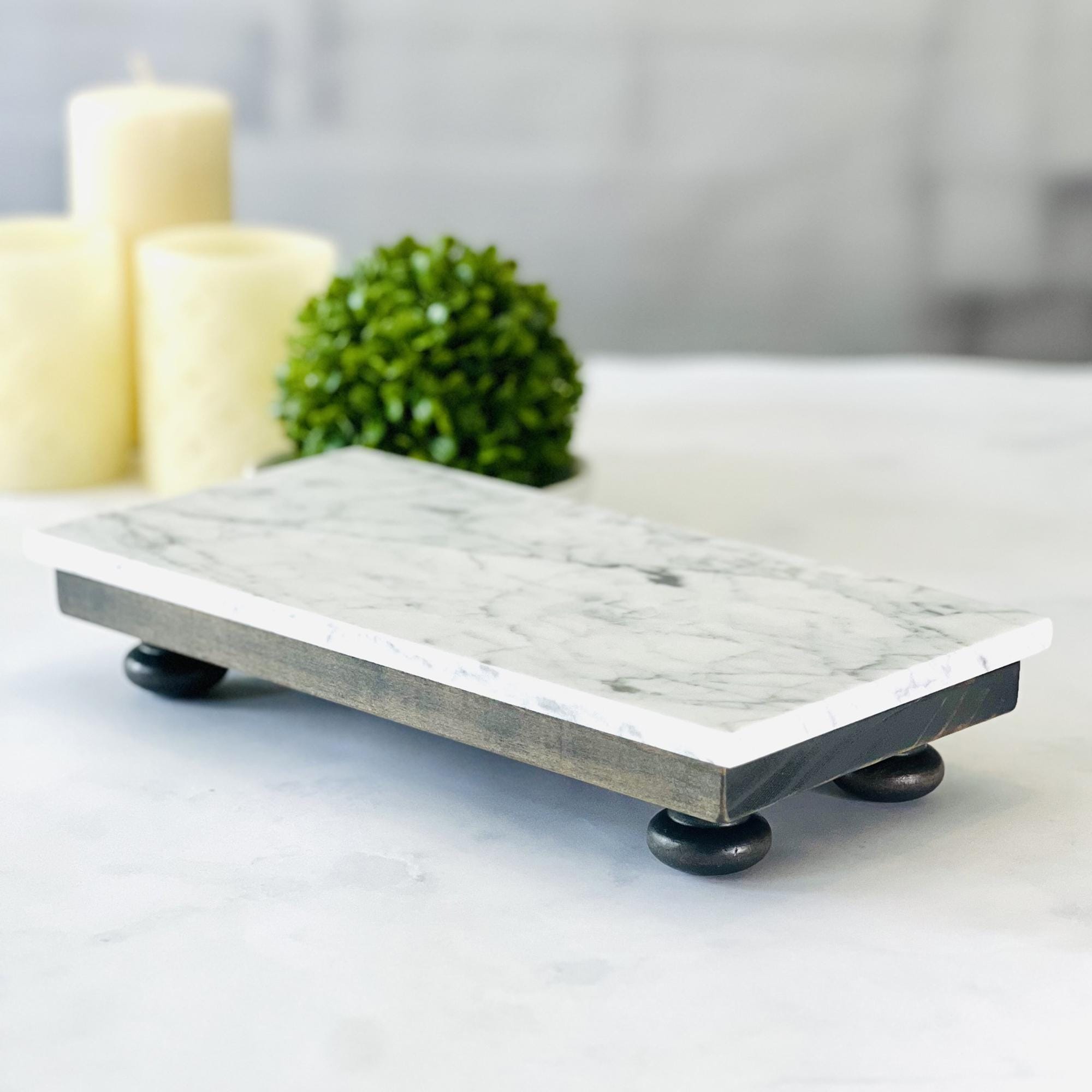 Carrara Marble and Wood Riser for Display - Etsy