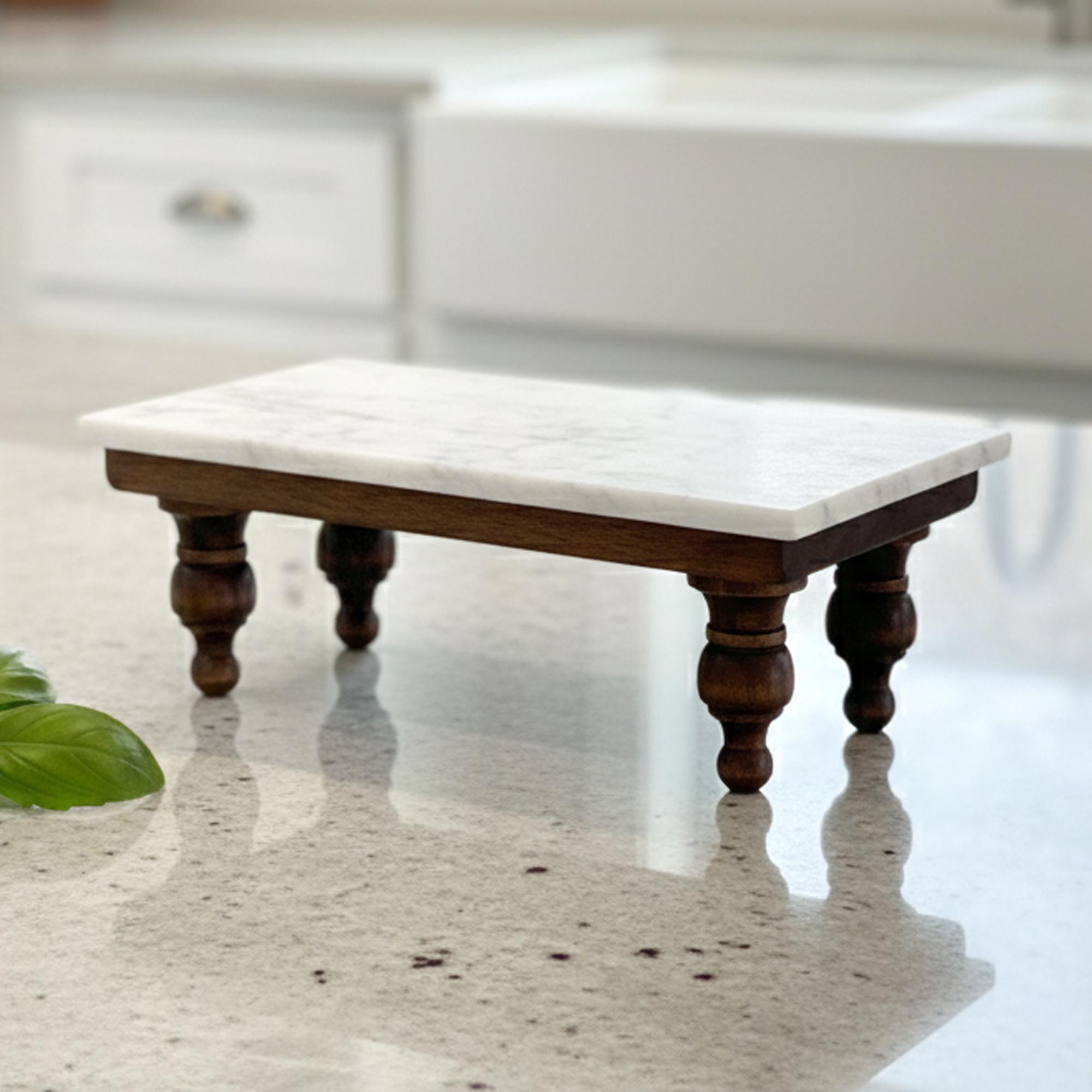 Carrara Marble and Wood Riser for Display - Etsy