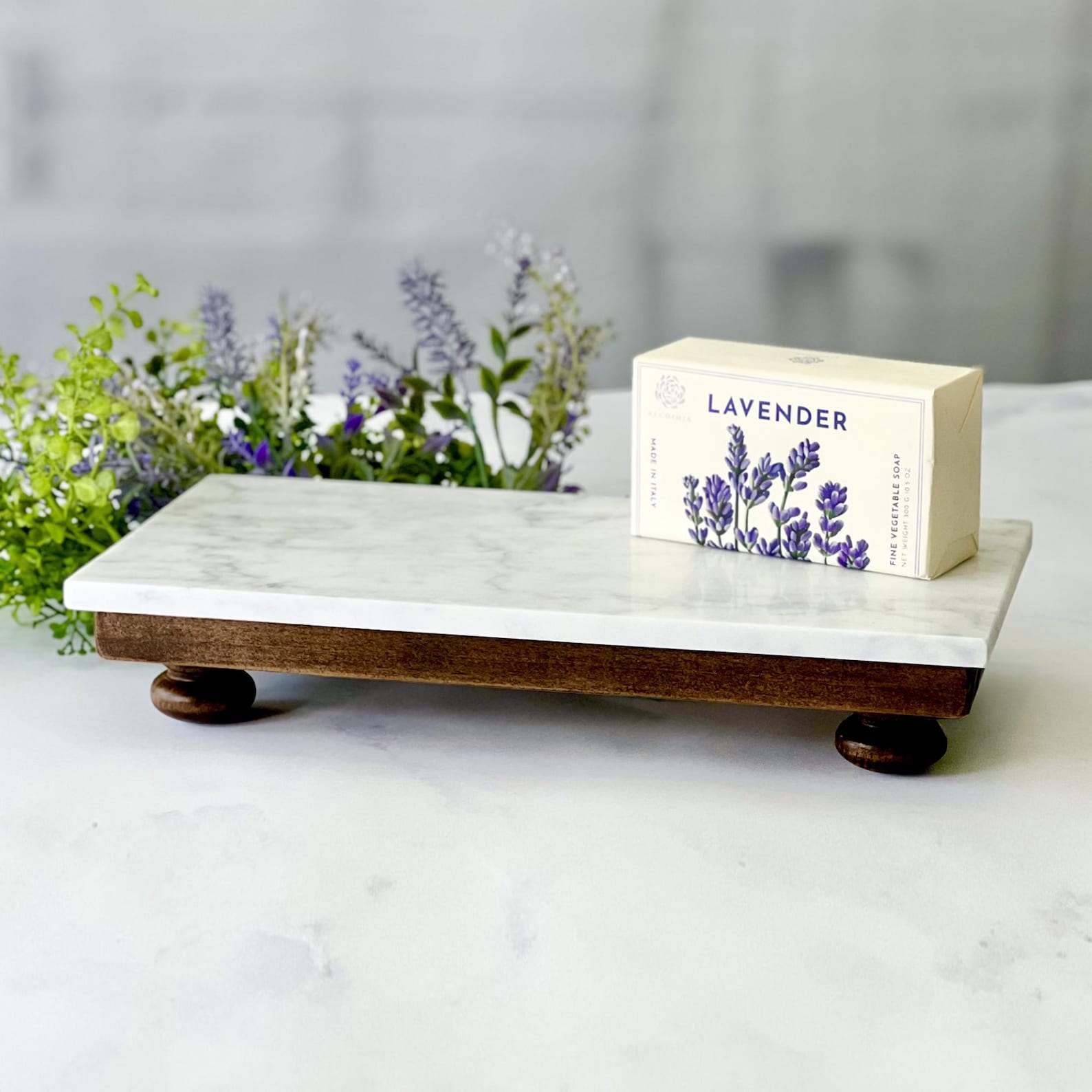Carrara Marble and Wood Riser for Display - Etsy