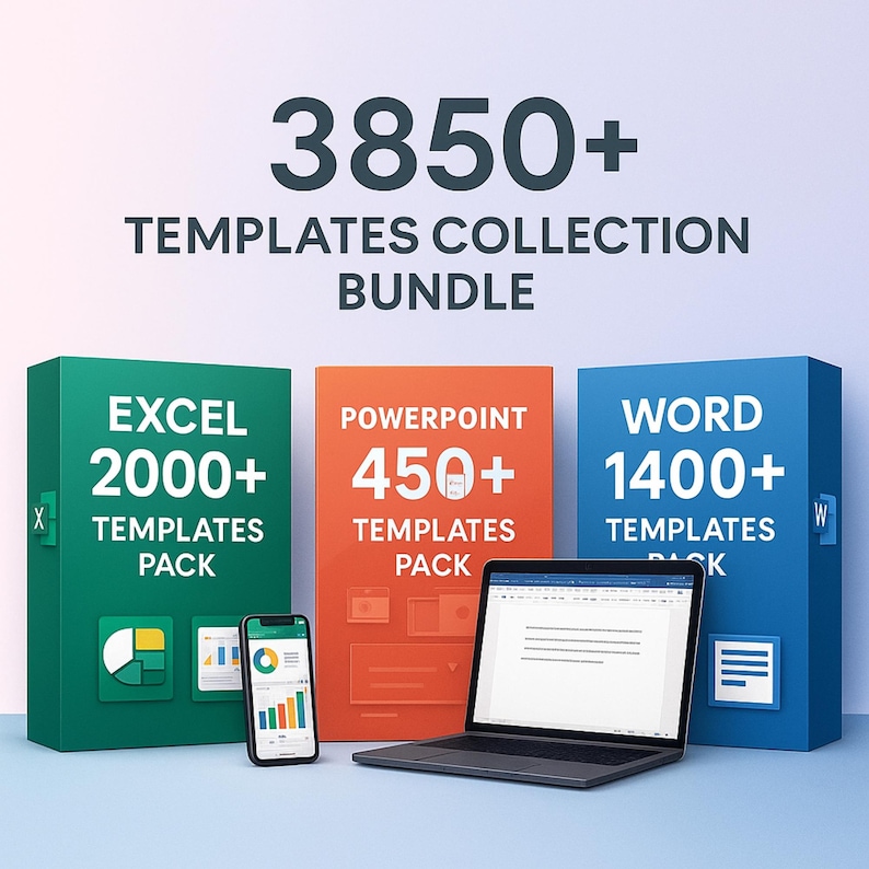 3850+ Template Bundle: Excel, Powerpoint & Word (digital Download - Etsy
