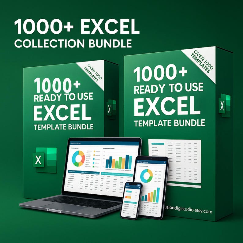 1000+ Excel Collection Bundle | Spreadsheet Templates | Financial ...