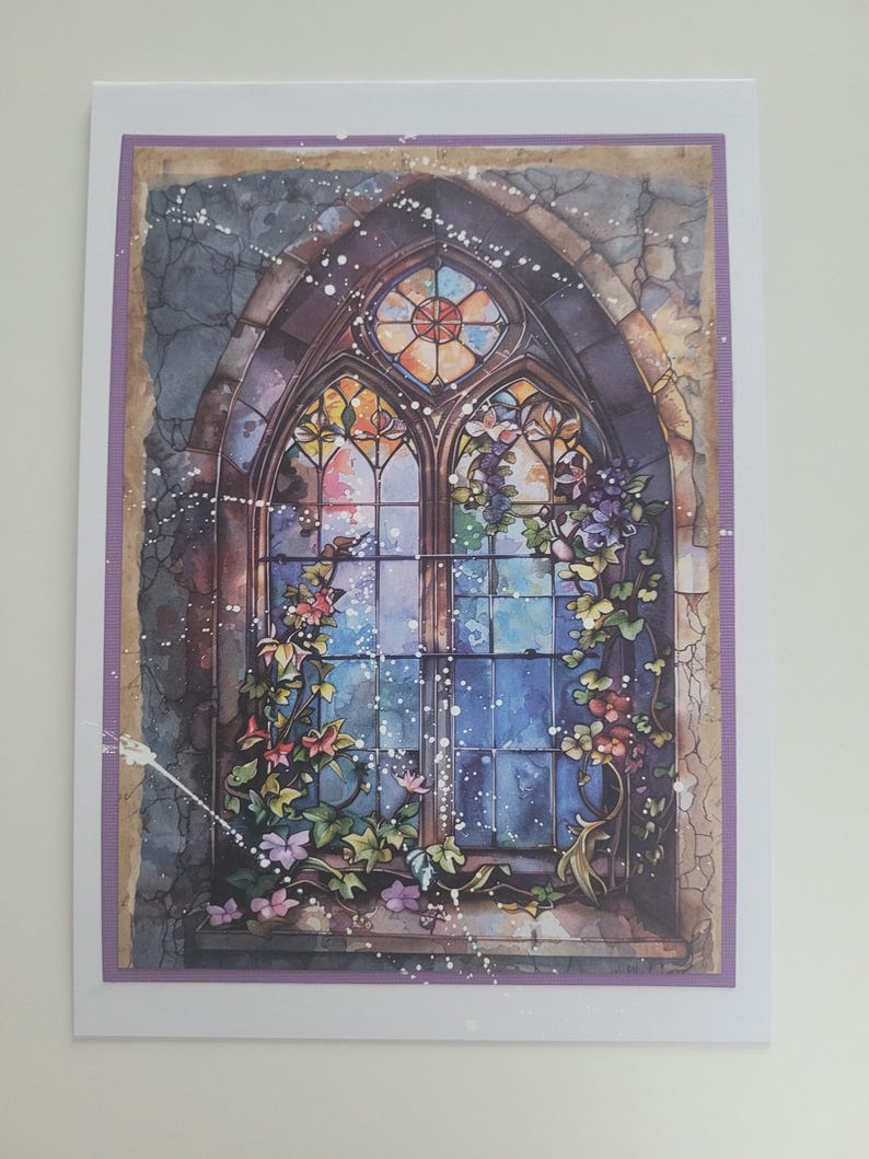 Stained Glass Window Handmade Greeting Card - SY19 - Etsy UK