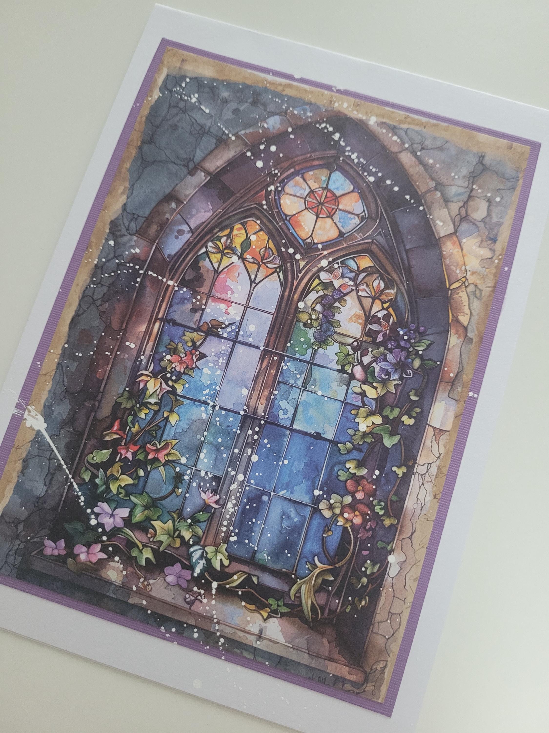 Stained Glass Window Handmade Greeting Card - SY19 - Etsy UK