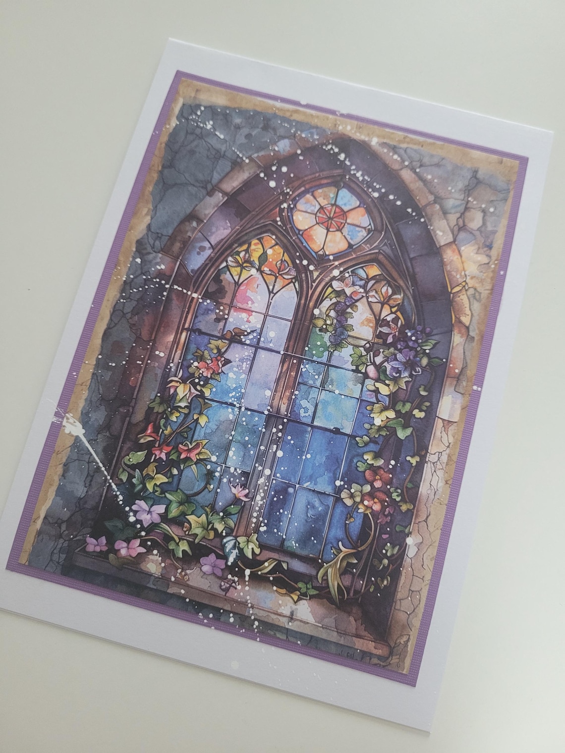 Stained Glass Window Handmade Greeting Card - SY19 - Etsy UK