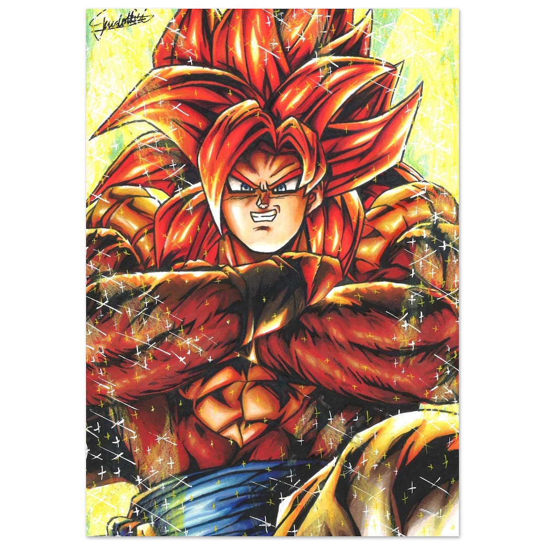 Gogeta SSJ 4 - Fine Art Printing - Smooth Matte Finish Paper (various ...