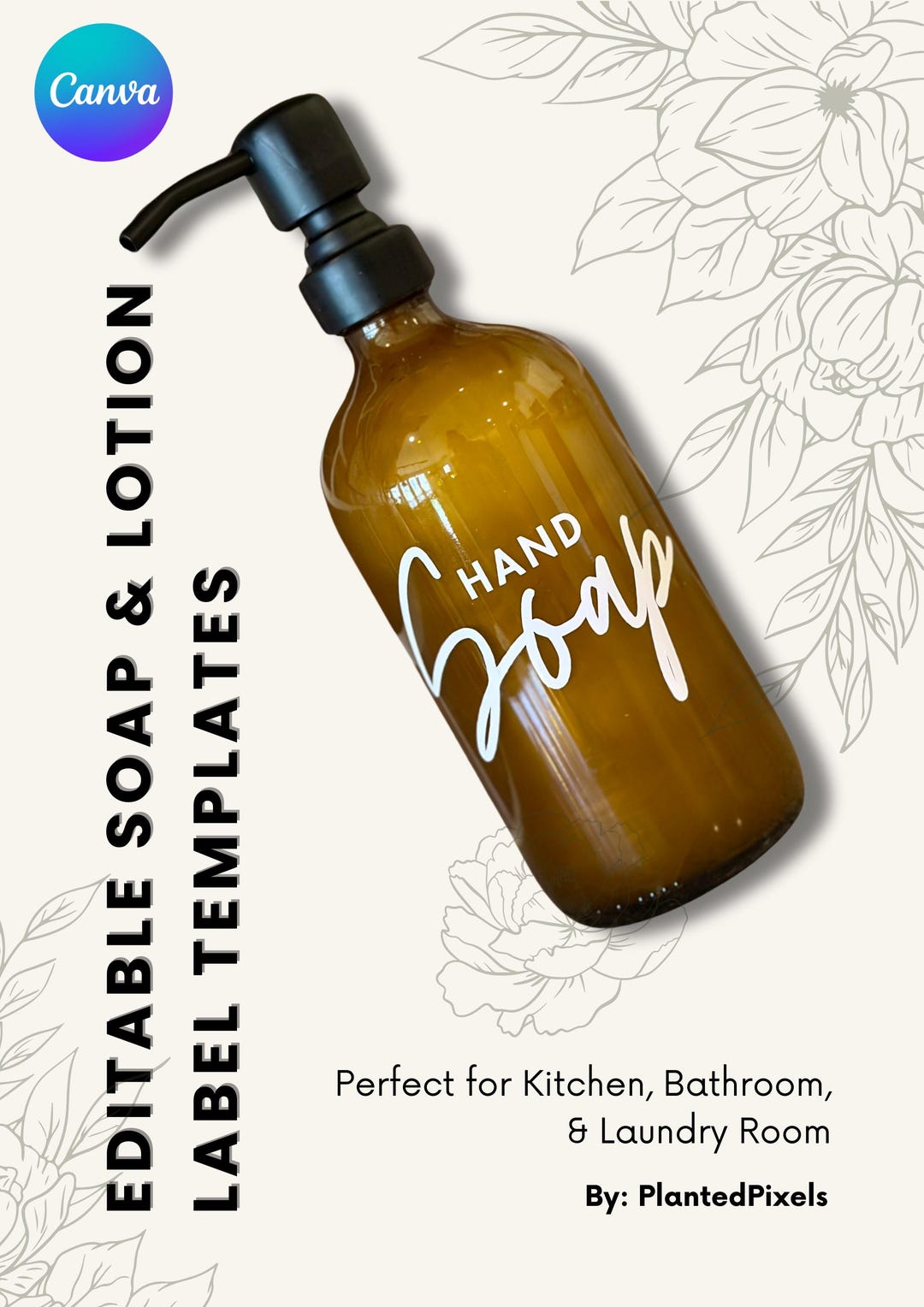 Script Soap and Lotion Label Templates – Printable & Cutting Machine ...