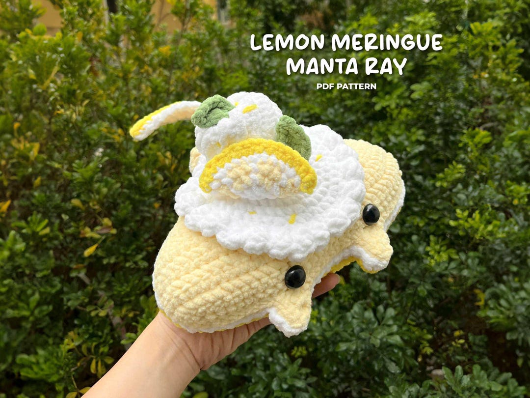 Lemon Meringue Manta Ray Amigurumi Crochet Pattern (PDF) - Etsy