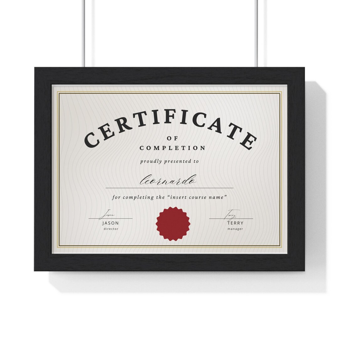 Editable Formal Certificate Template 2_1 - Etsy