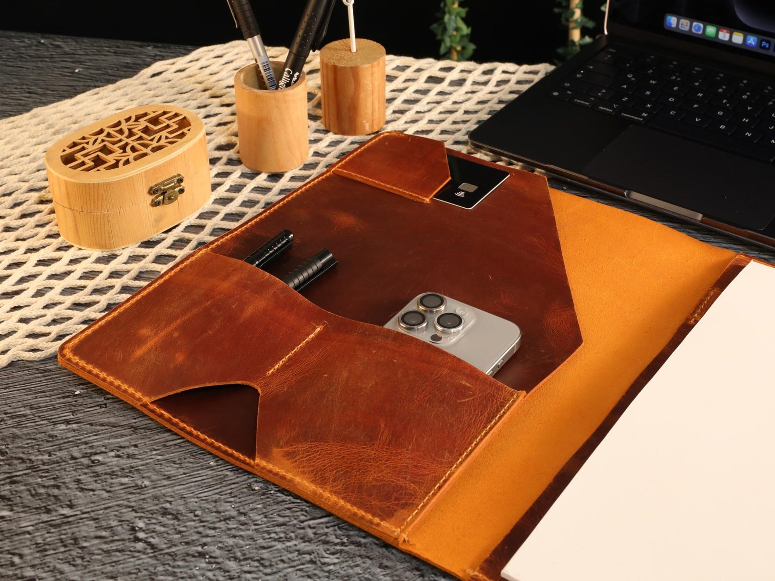 Personalized Leather Portfolio, A4 Portfolio for Men, Custom Portfolio ...
