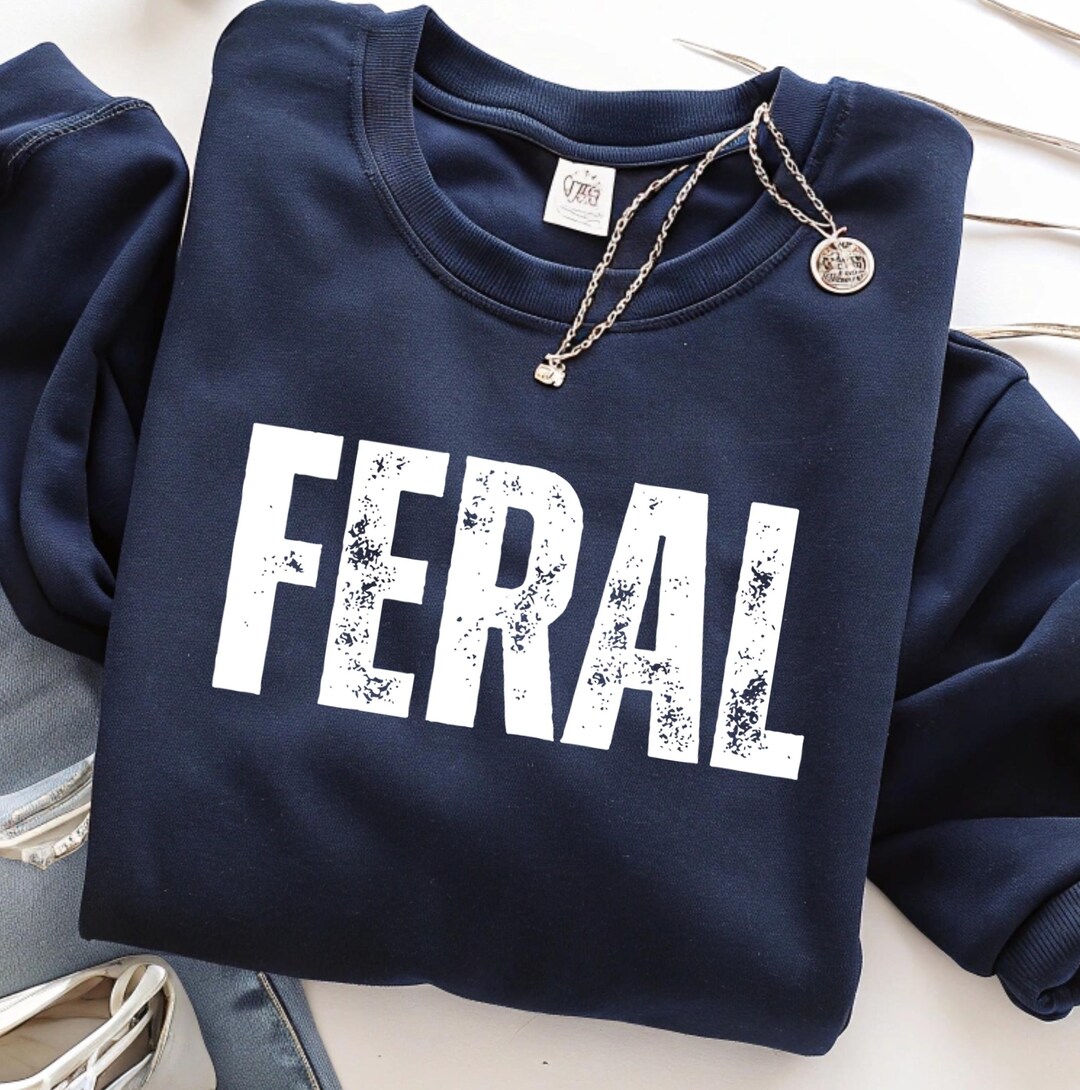 Feral Grunge Slogan White Png, Feral Svg, Distressed Text Png, Feral T ...