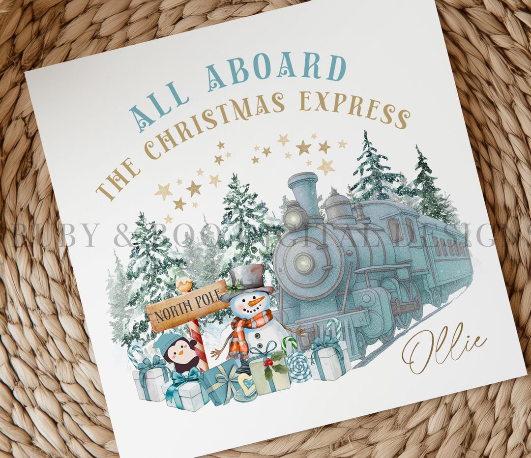 Polar Express Christmas PNG: North Pole Train, Santa Sack Design ...